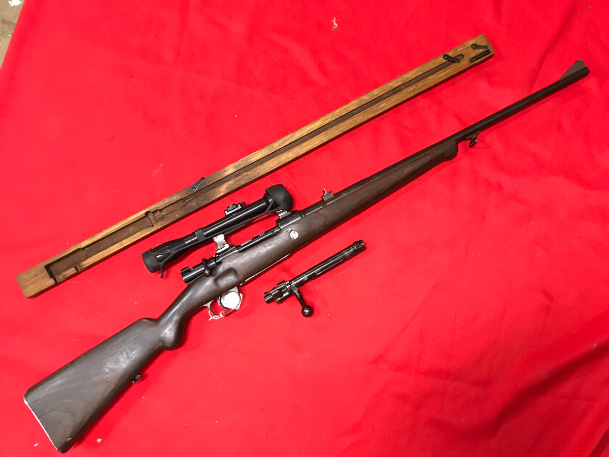 MAUSER GERMAN K98 SPORTER CLAW MOUNT SNIPER W/ 22L CONVERSION KIT