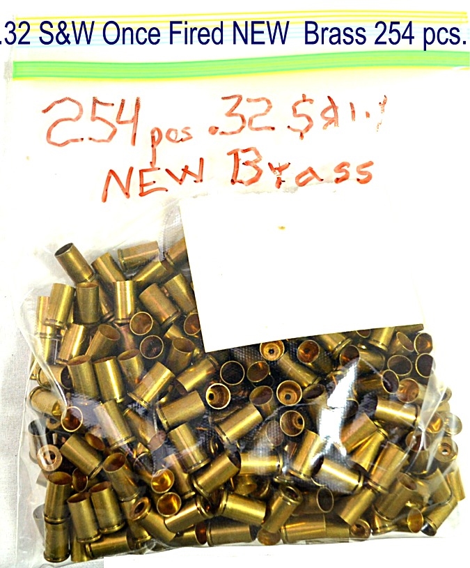 .32 S&W (.32 S&W Short) Brass 457 Pcs., 78 Pcs. 77 Gr. Lead Bullets ...