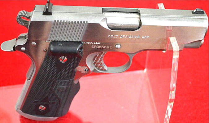 Colt Mkiv Series 80 Officers Model Bright Stainless Steel Enhanced For ...