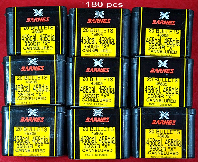 Barnes X .45 cal. Jacketed Rifle Bullets .458 dia., 219 pcs .45-70 Govt ...