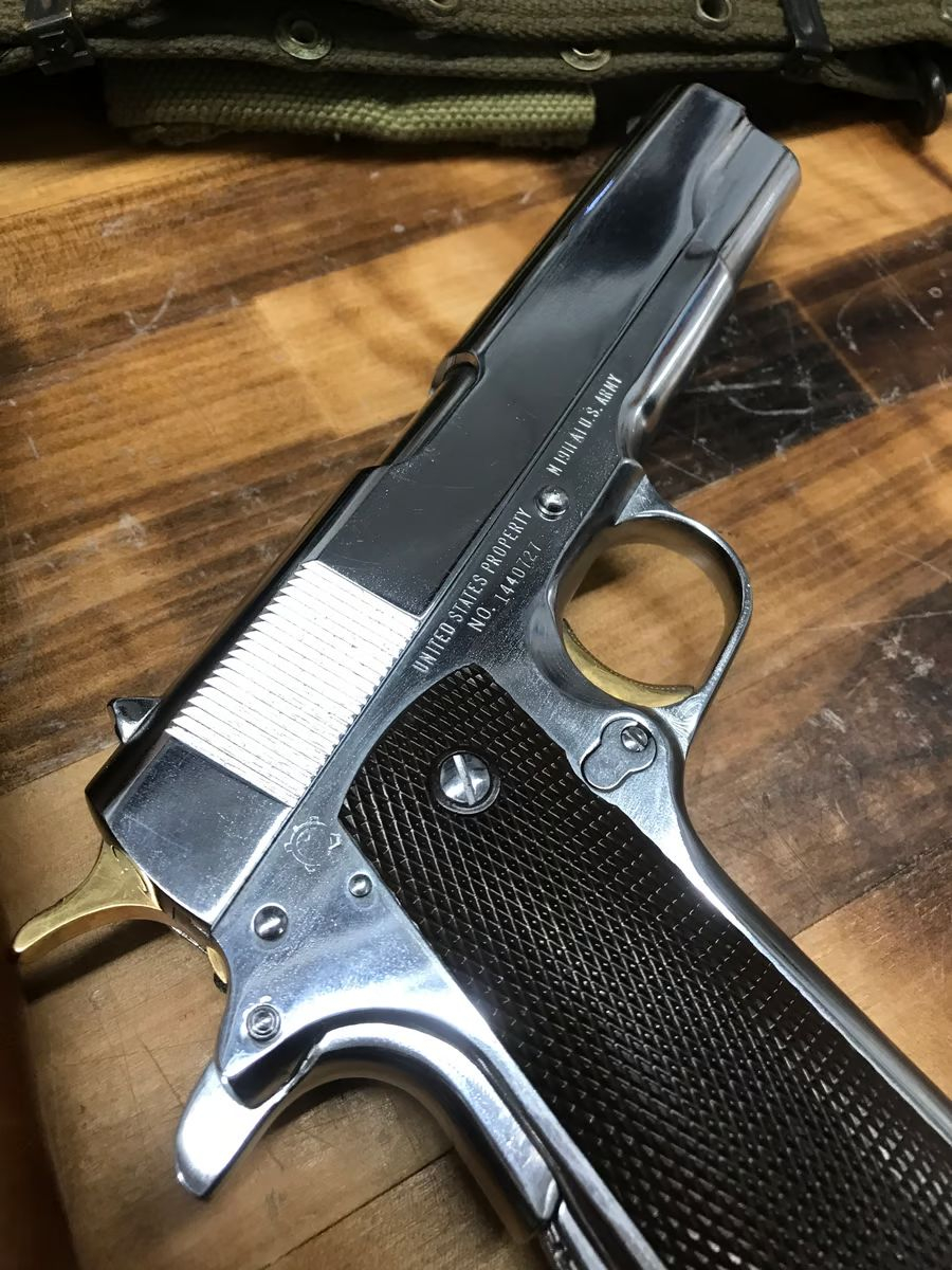 Remington Ww2 M 1911 A1 U.S. Army Property Nickel Plated W/ Ww2 Holster & Belt For Sale at ...