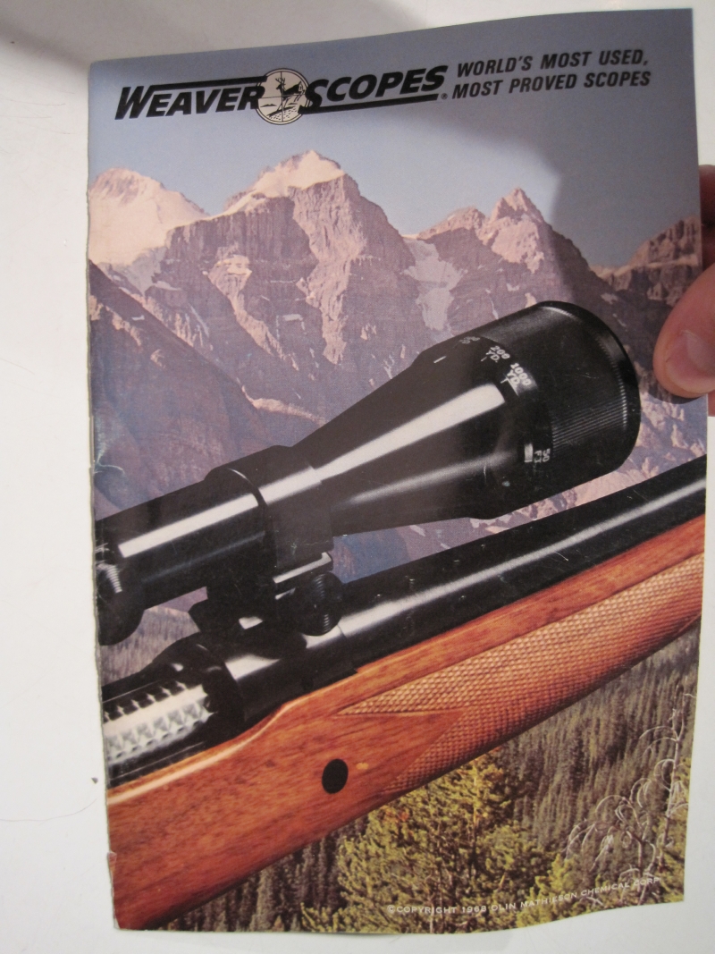 Weaver 1968 Scope Catalog K2.5 K8 K12 V7 V12 For Sale at GunAuction.com ...
