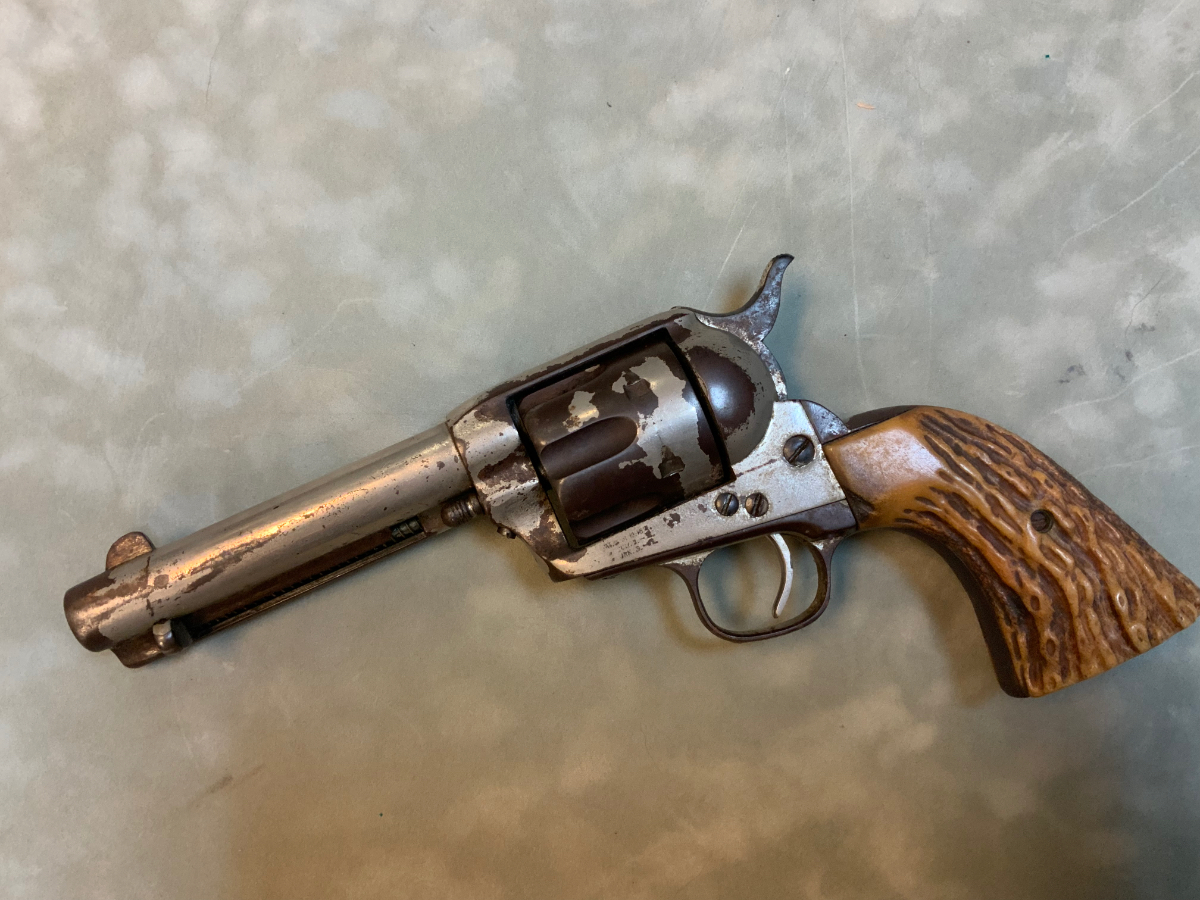 Colt SAA first gen black powder frame period stag grips .45 Long Colt ...
