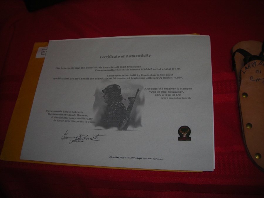 Remington Model 7600 Larry Benoit Gun New In Box & Papers And A Stag ...