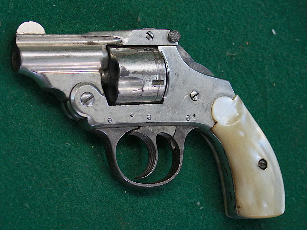 Ivers Johnson 5 Shot-Short Barrel-Top Break-Pearl Grips-Snub Hammer ...