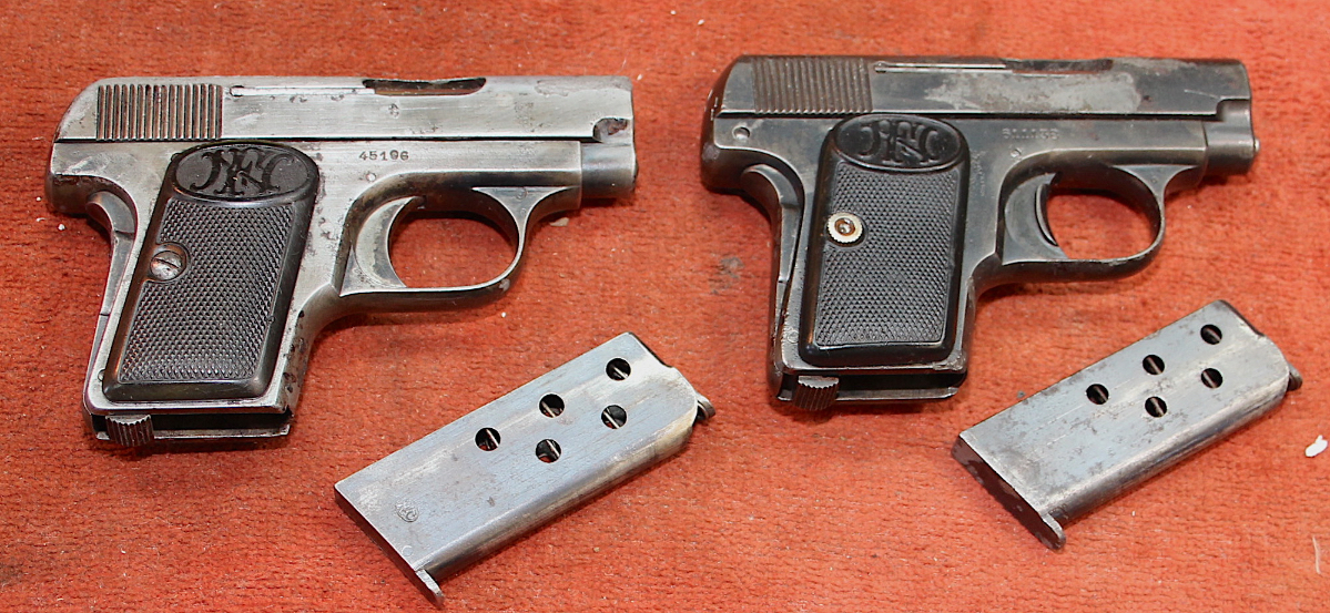 Browning/Fn Pair Of Browning / Fn .25 Caliber Semi Auto Pistols Rough ...