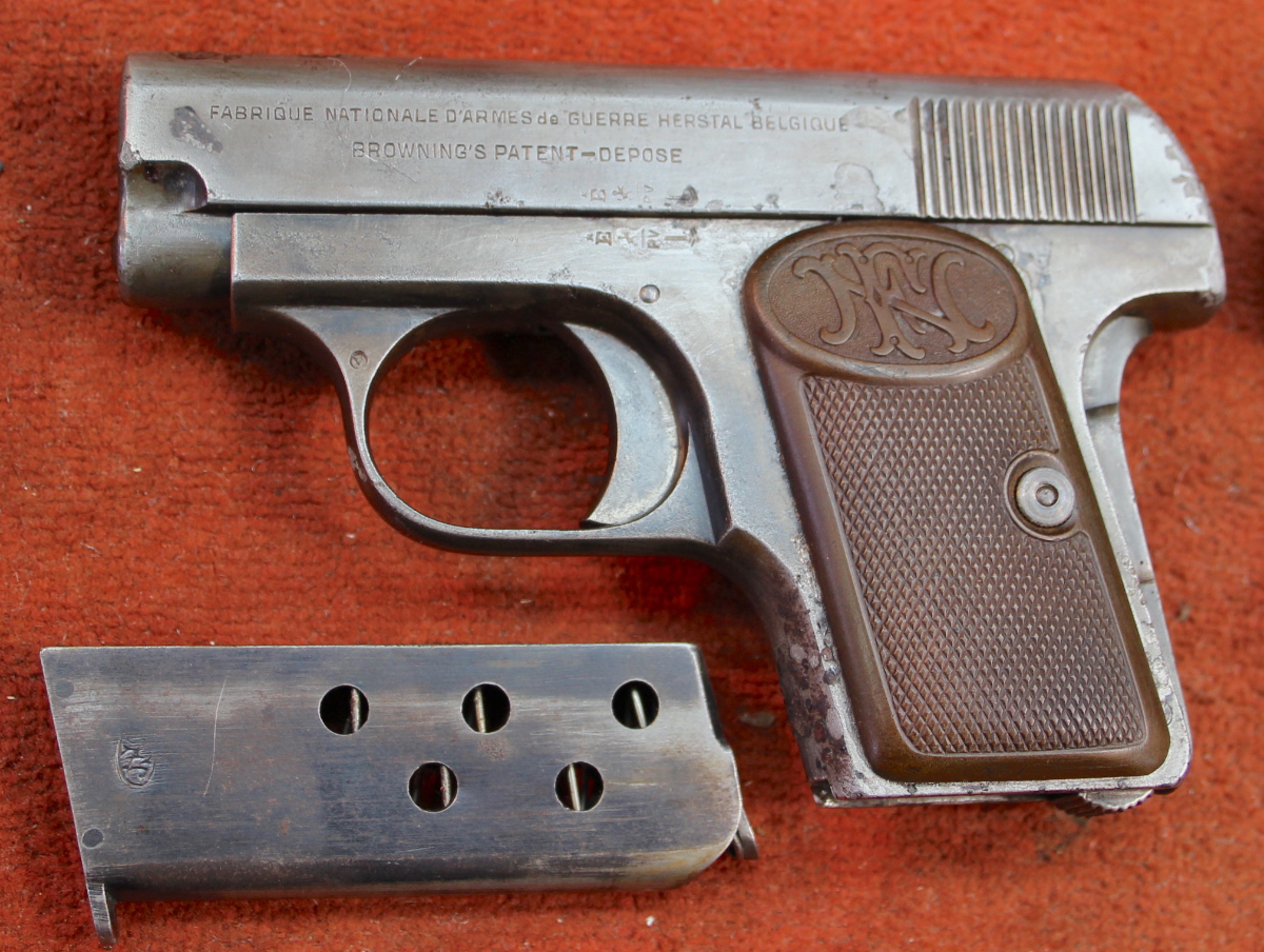 Browning/Fn Pair Of Browning / Fn .25 Caliber Semi Auto Pistols Rough ...