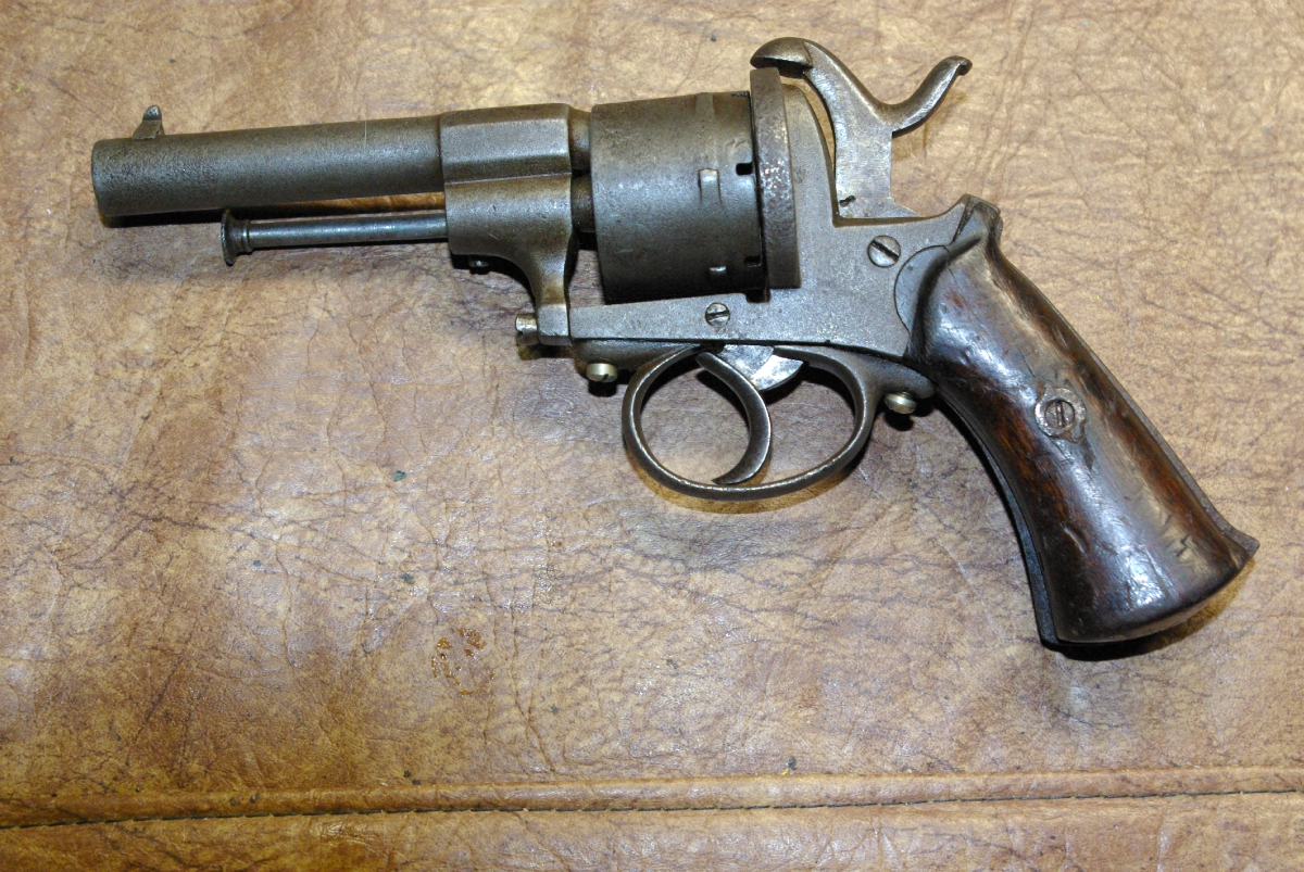 Lefaucheux Belgian Proofed Pinfire 6 Shot Revolver 9mm Pinfire For Sale ...