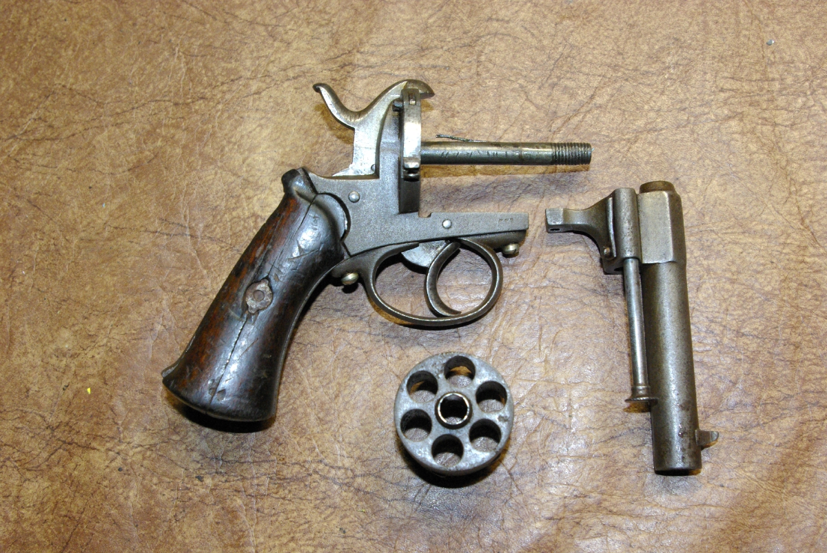 Lefaucheux Belgian Proofed Pinfire 6 Shot Revolver 9mm Pinfire For Sale ...