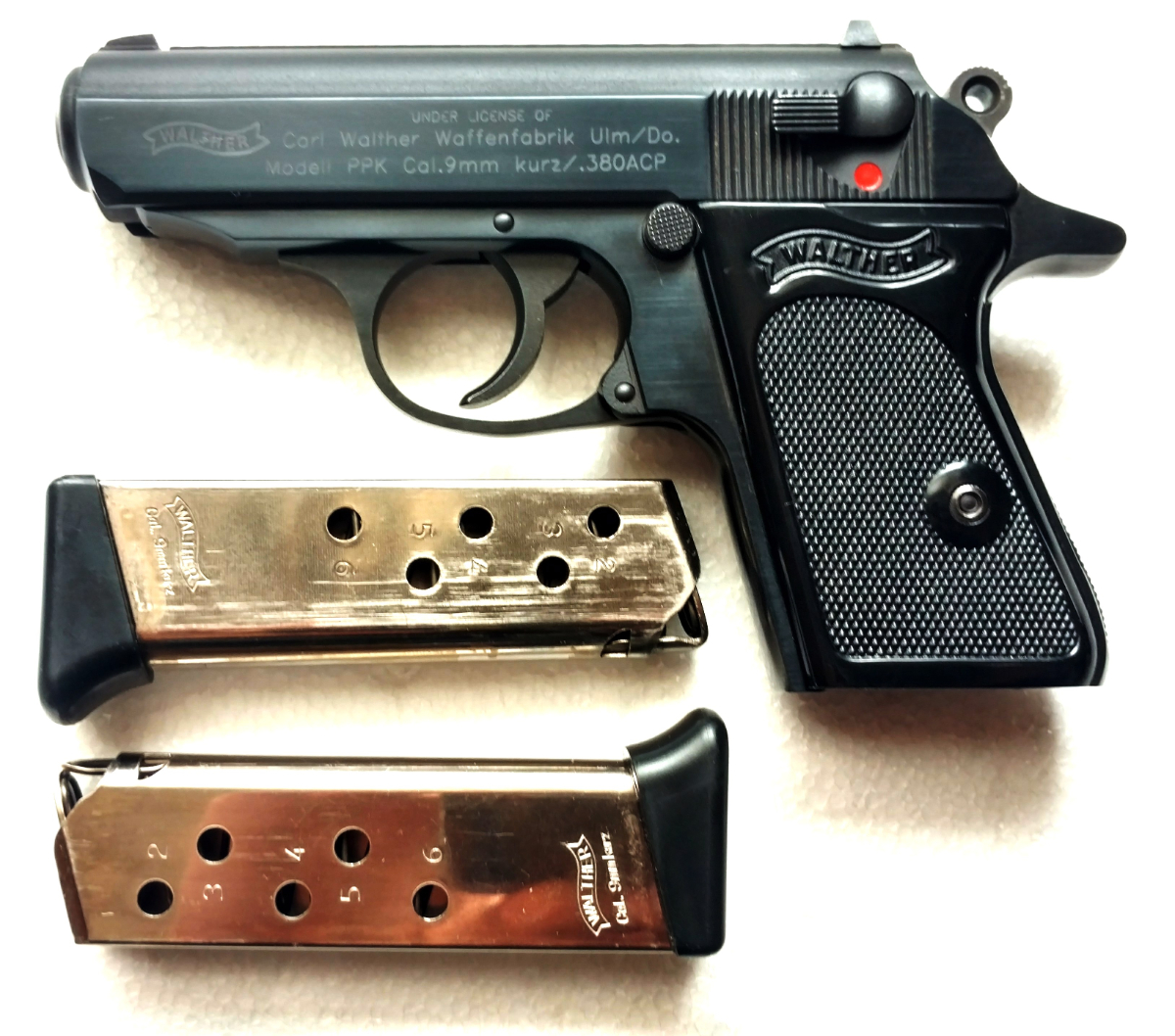 Walther Ppk In Factory Box, W/Two 6 Rd Mags, Paperwork, Fired Cartridge ...
