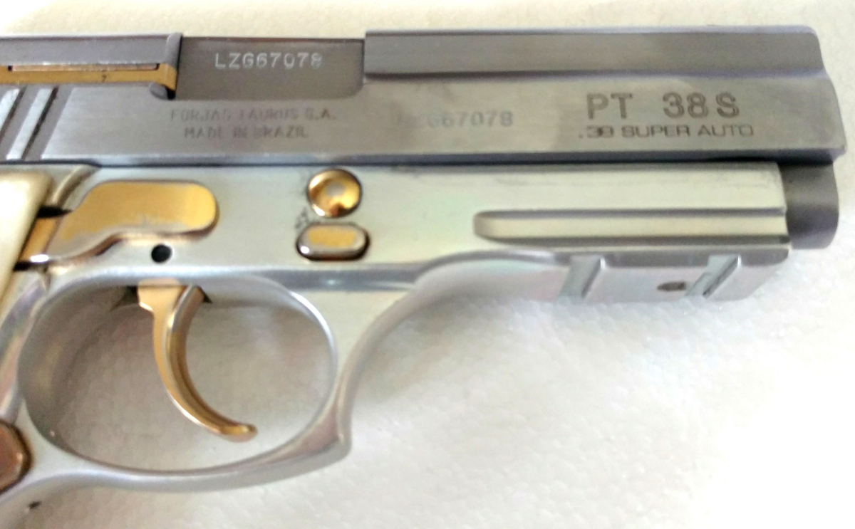 Taurus Pt38s With Gold Accents, Faux Mother Of Pearl Grips, Powerful ...