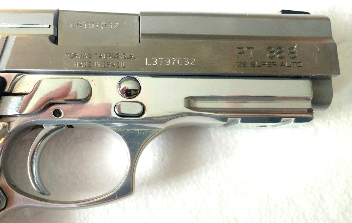 Taurus Pt38s Stainless Steel, Factory Black Plastic Grips, 2-10 Rd ...