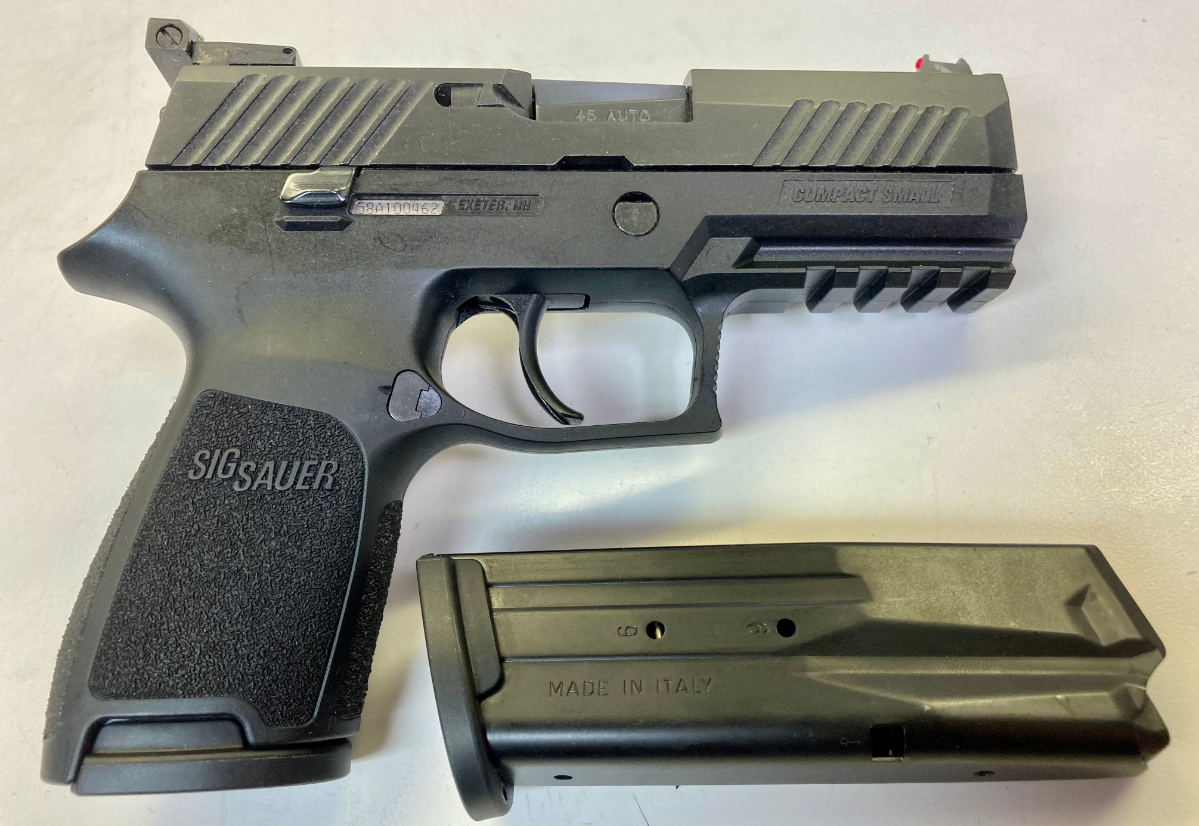 Sig Sauer 320c (Compact) .45 Acp Pistol With Fully Adjustable Fiber ...