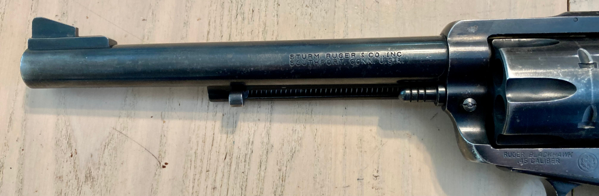Ruger BLACKHAWK 7.5" BARREL, .45 LONG COLT, 3-SCREW REVOLVER. HAS ...