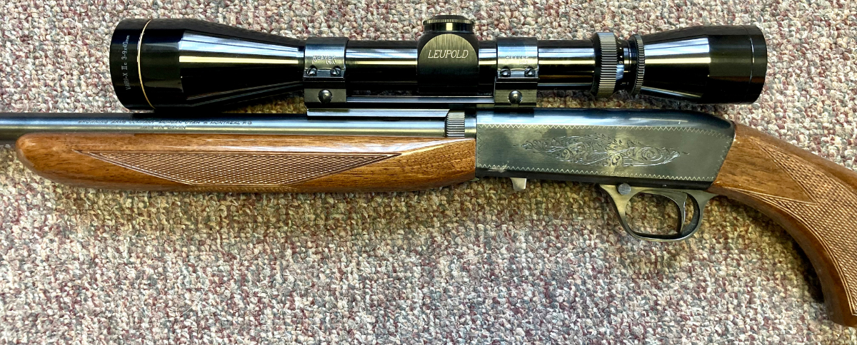 Browning Semi-Auto 22, Grade I Polished Blued/Walnut Rifle With 3x-9x ...
