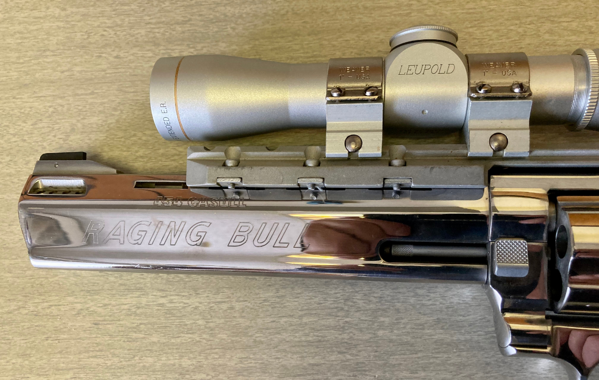 Taurus Raging Bull, 8" With Leupold 4x Er Scope And Custom Leather ...