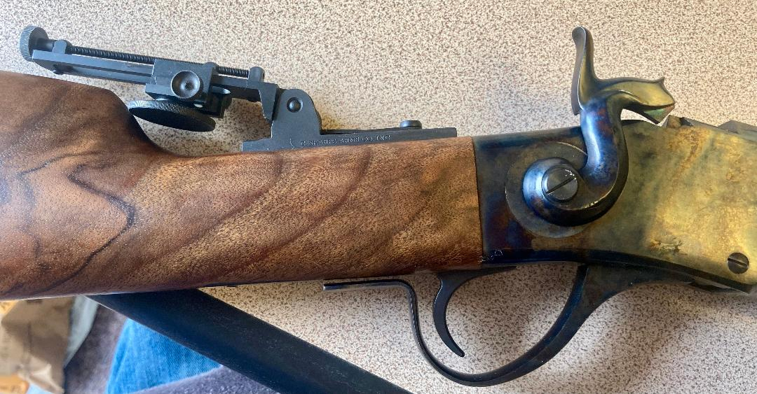 Sharps CUSTOM TARGET RIFLE-LONG RANGE PEEP SIGHT, BEAM LEVEL FRONT ...