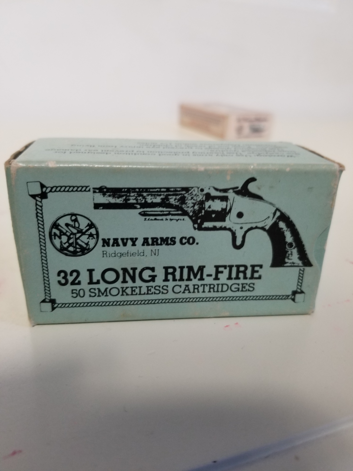 Navy Arms Co Box Of Fifty (50) .32 L Rimfire Smokeless Cartridges In ...