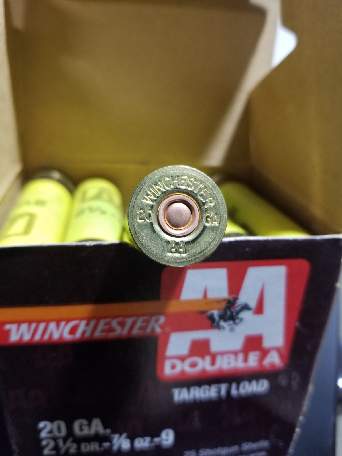 Winchester Two (2) boxes of 20 gauge "Double A" Target Loads 2 3/4" 2 1/2 drams eq. 7/8 ounce 9 ...