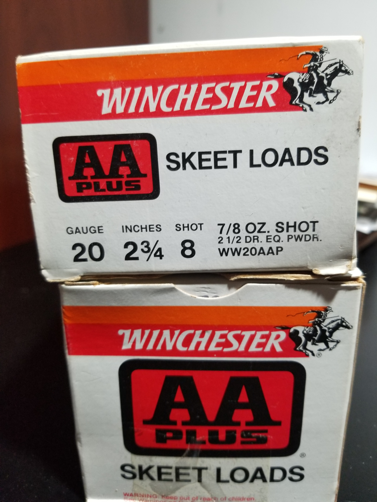 50 Shells Of 20 Gauge Winchester Aa Plus Skeet Loads 2 3/4 Inch 8 Shot ...