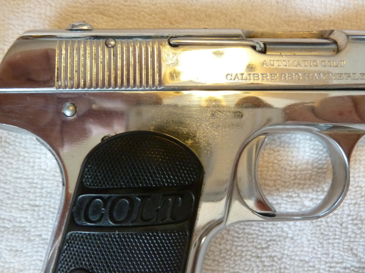 Colt Pair Of Nickel 1908 Hammerless Nickel 380 And 25 Semi Auto Pistols ...