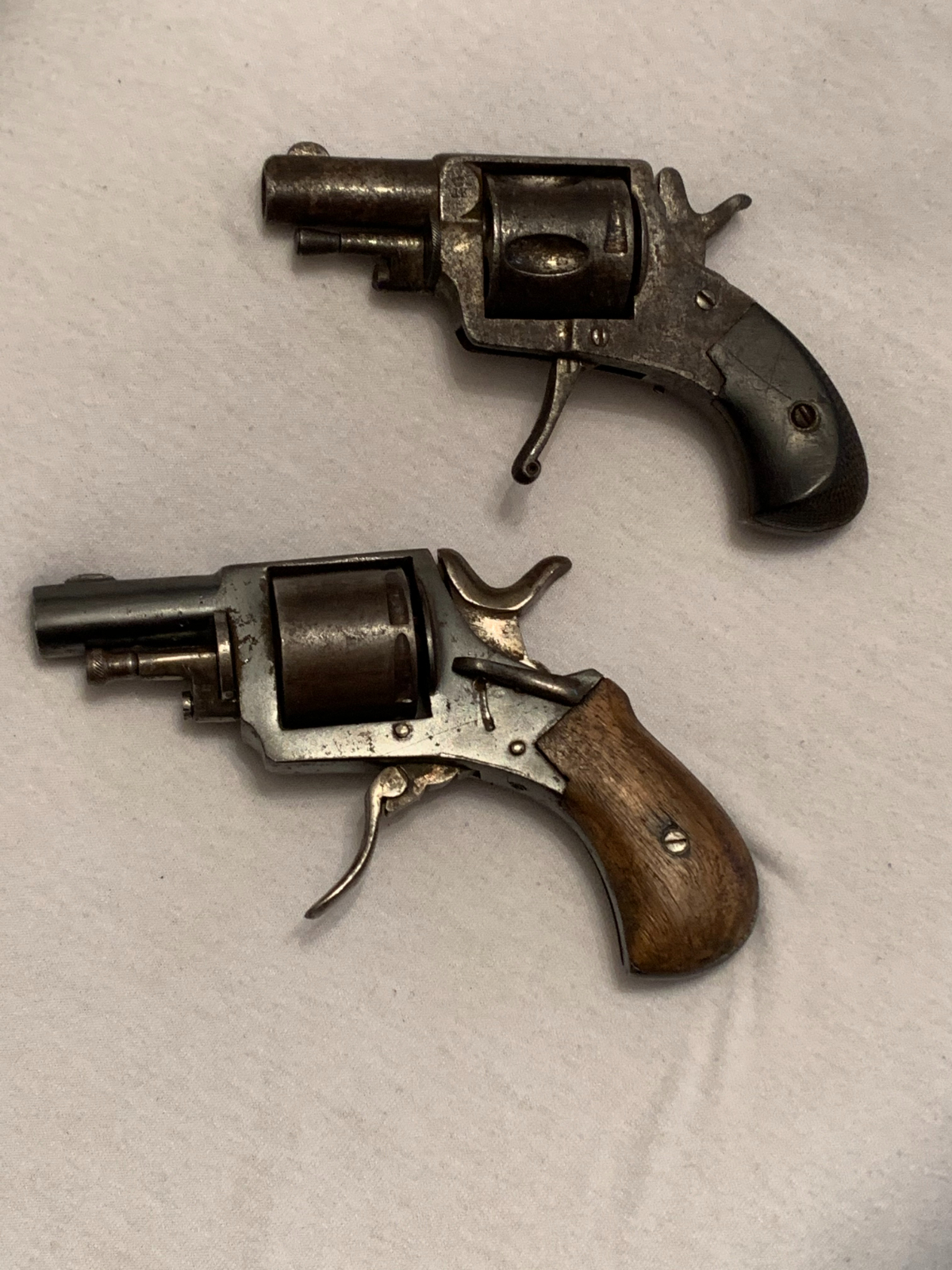 Two Revolvers From Unknown And Liege, German And Belgium, .32 & 7.6mm ...