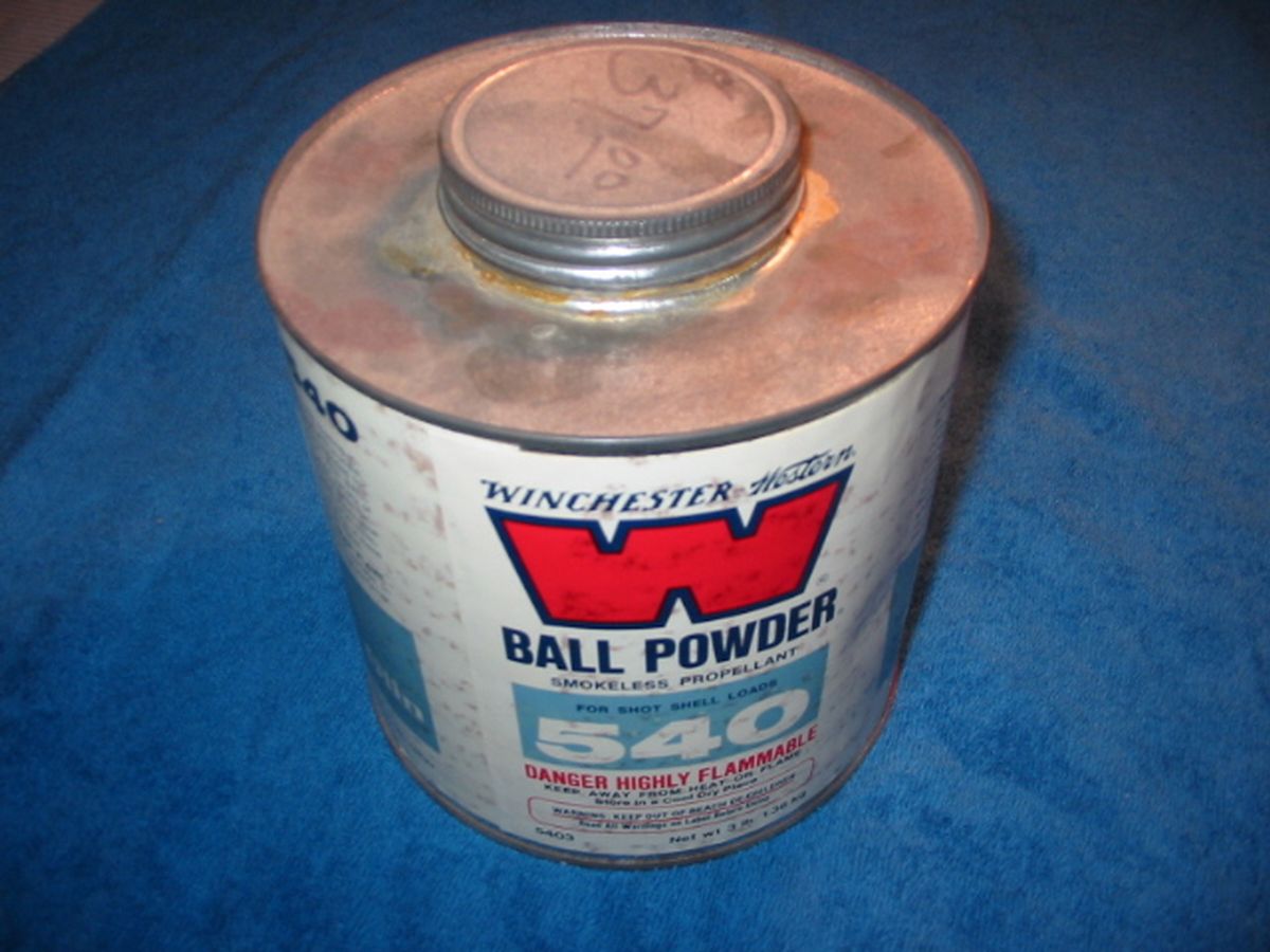 Winchester Western Powder Tin, Empty For 540 Powder .54 Caliber Ball ...