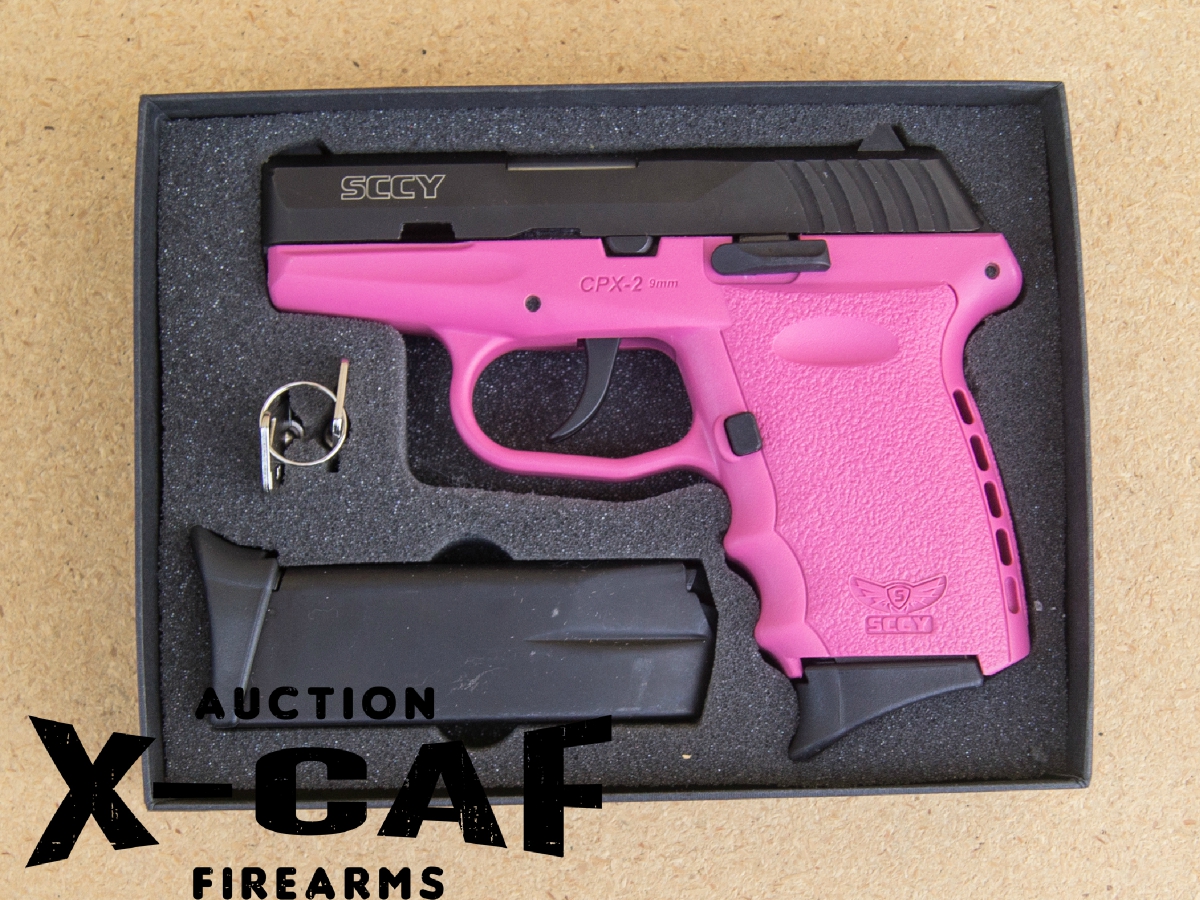 SCCY Model CPX-2 Two Tone Pink Semi Auto Pistol w/Box