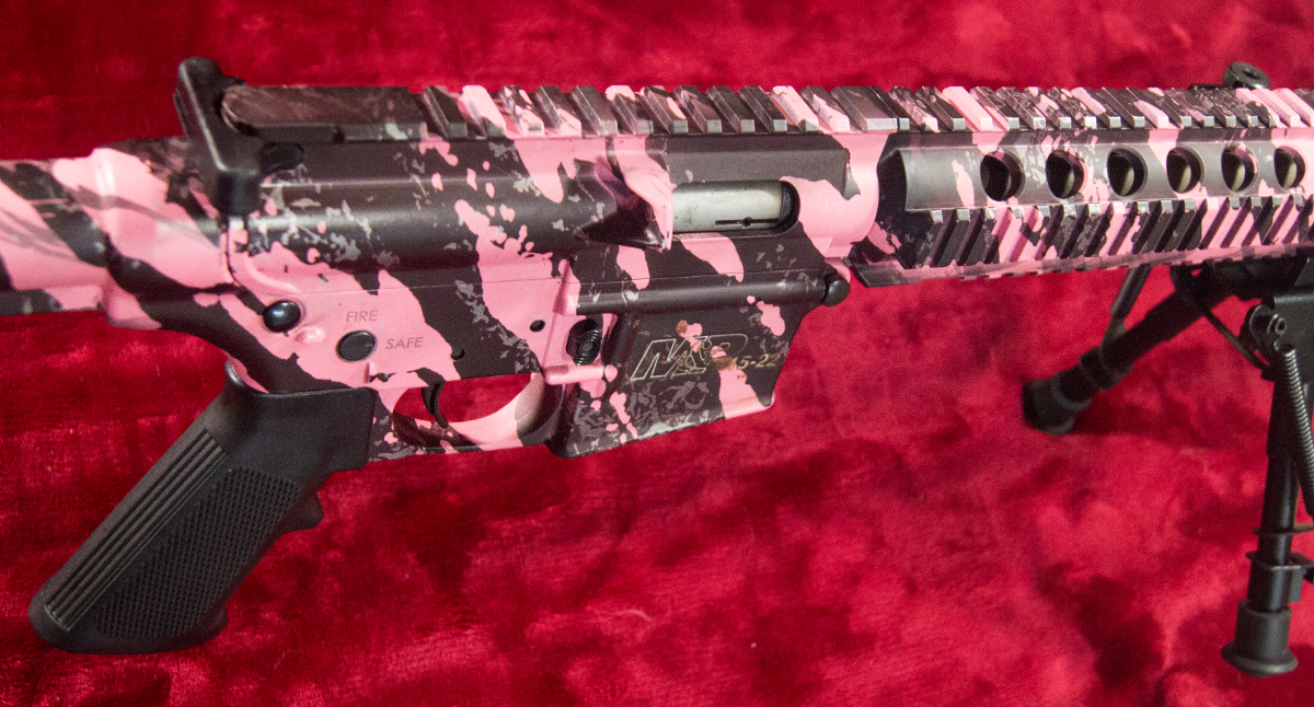 Smith & Wesson Model M&P15-22 Pink Camo Semi Automatic Rifle-Hi Cap .22 ...
