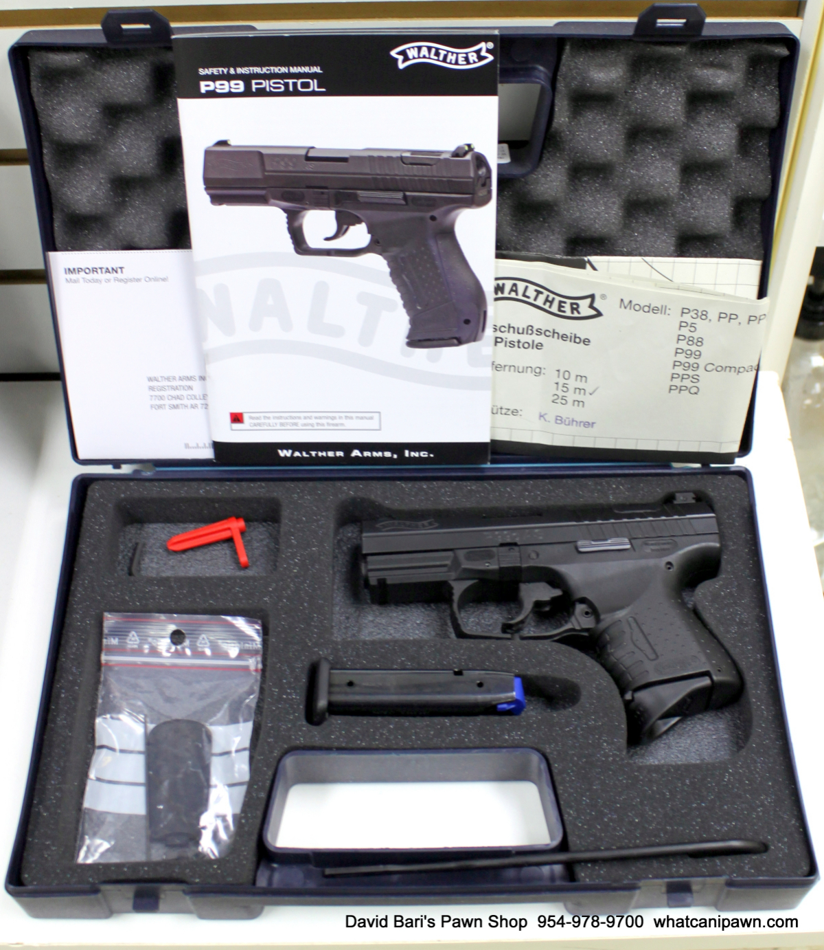 Walther Arms P99C AS Cal.40 S&W 3.5" 8rd Compact Semi-Auto Pistol .40 S ...