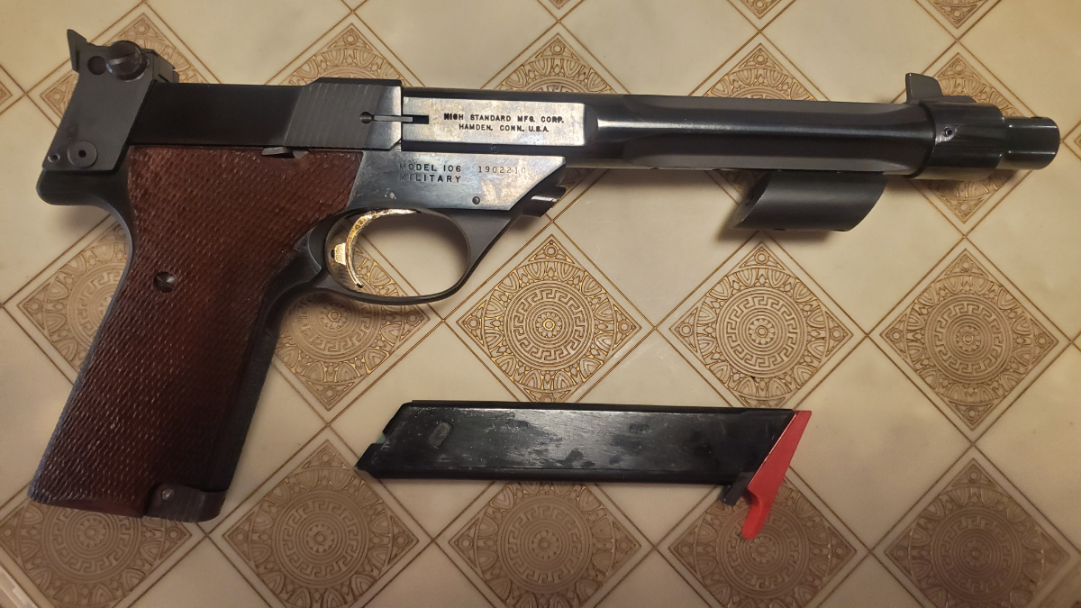 High Standard Supermatic Trophy Model 106 Military. 22 Long Rifle ...