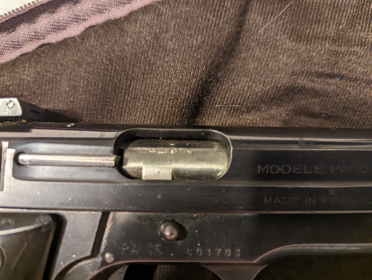 Manufacture d'armes de Bayonne MAB PA-15 with adjustable sights 9mm ...