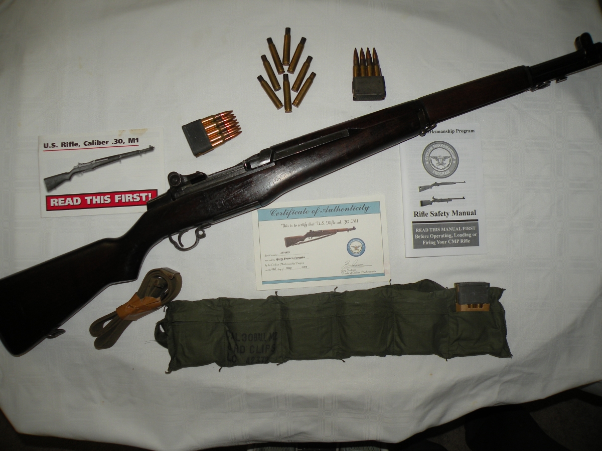 Winchester Cmp Certified Ww Ii M1 Garand Mfg 3-43 W/Certificate And ...