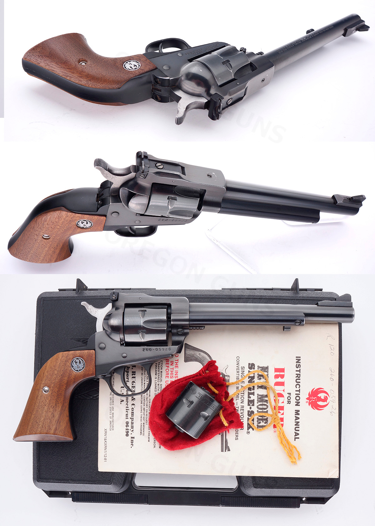 Sturm Ruger New Model Single Six Convertible Revolver .22 Lr / .22 Mag ...
