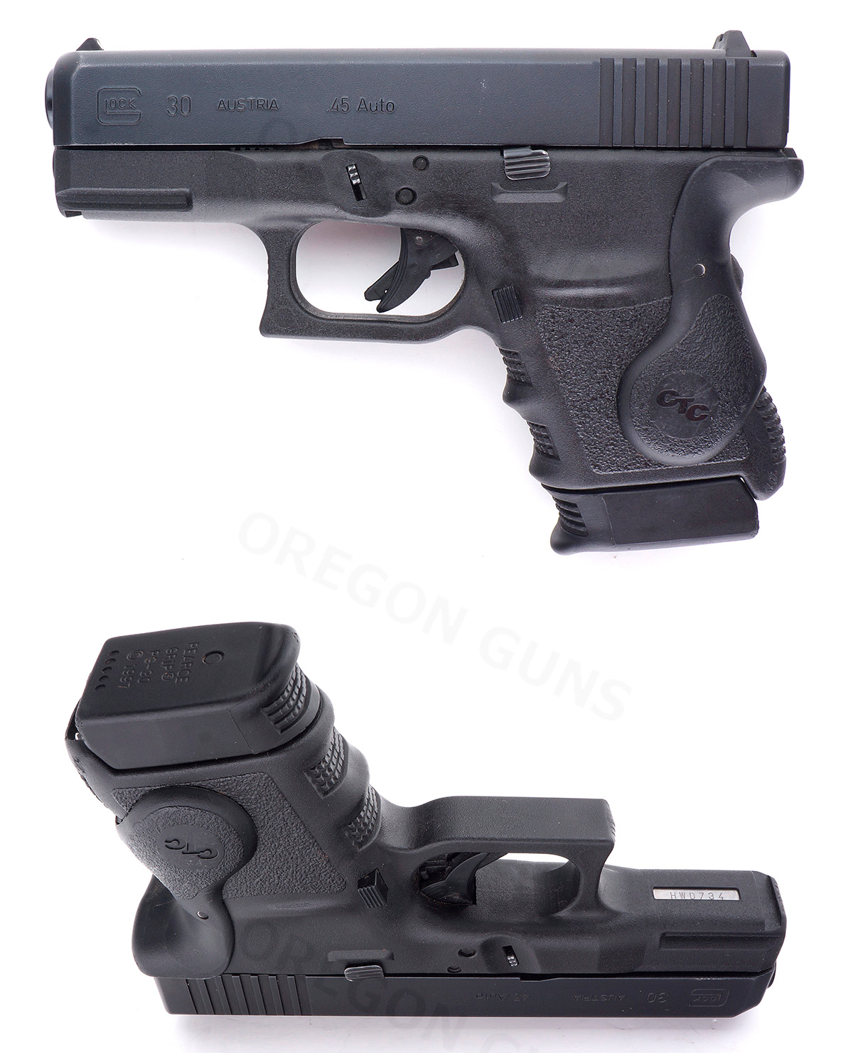 Glock - MODEL 30 COMPACT .45 ACP PISTOL 2 MAGS CRIMSON TRACE LASER ...