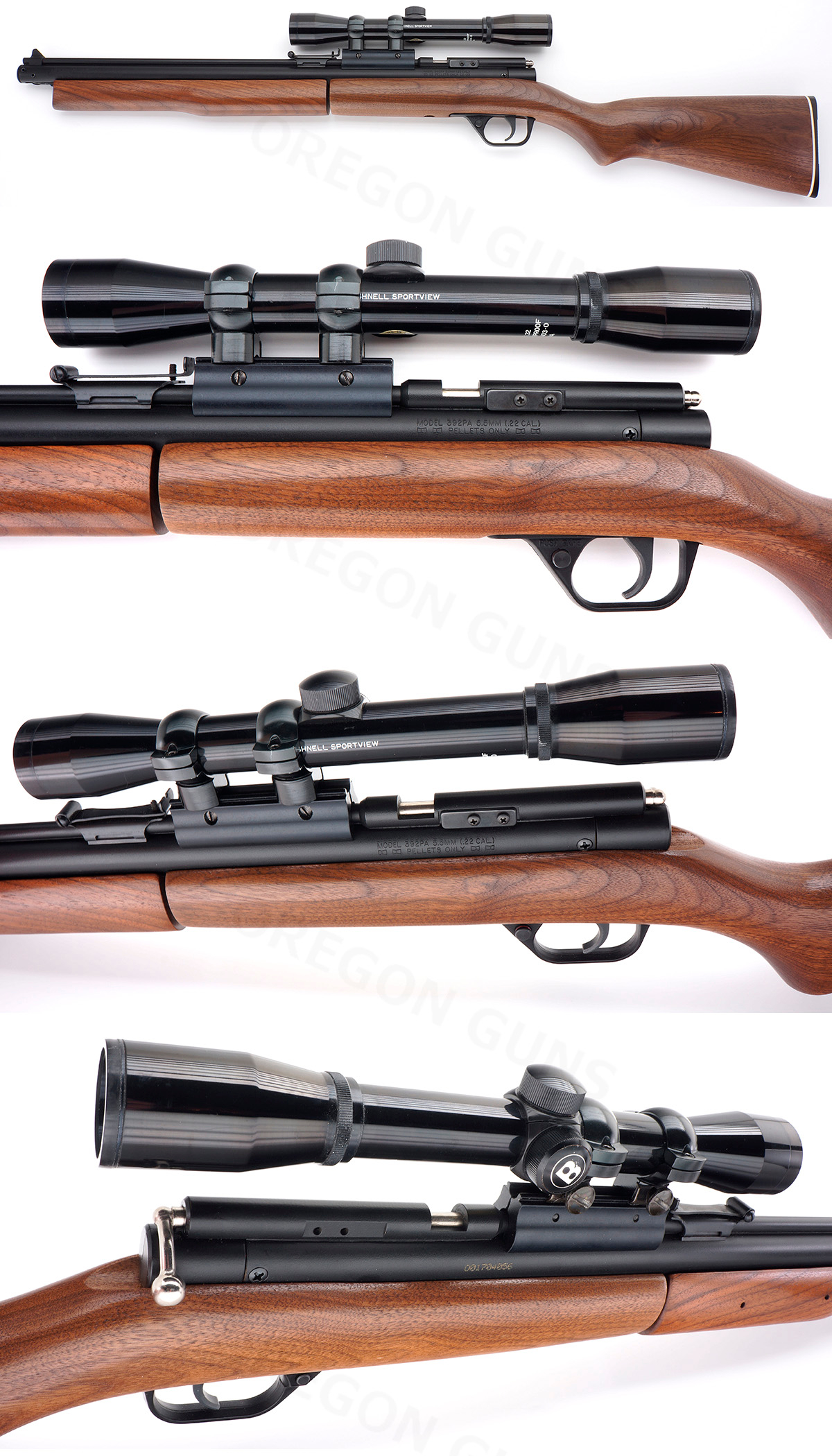 CROSSMAN BENJAMIN MODEL 392PA BOLT ACTION VARIABLE PUMP AIR RIFLE .22 ...