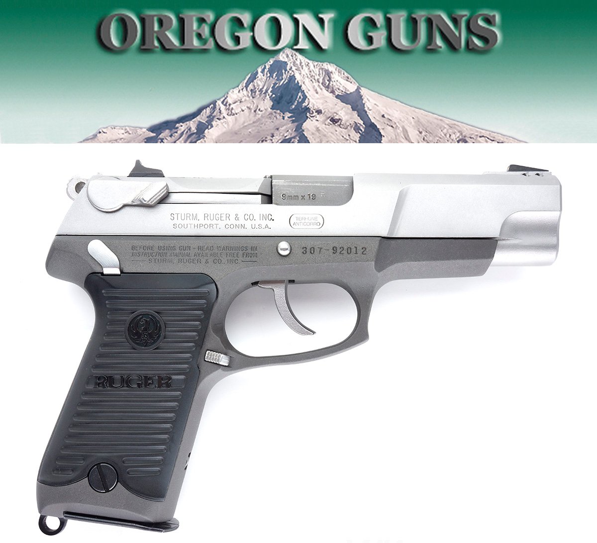 Sturm, Ruger & Co. STURM RUGER MODEL P89 STAINLESS SEMIAUTO 9MM PISTOL ...