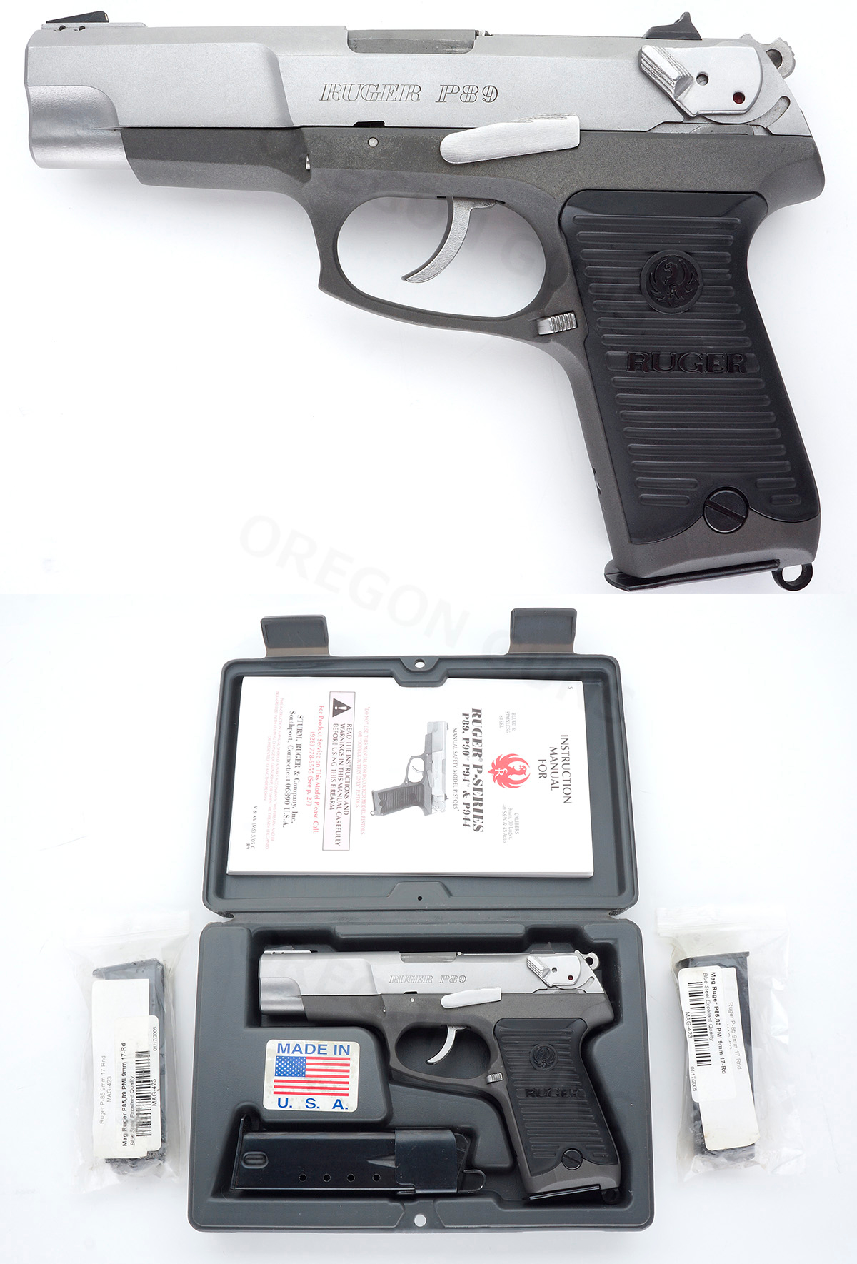 Sturm, Ruger & Co. Sturm Ruger Model P89 Stainless Semiauto 9mm Pistol ...
