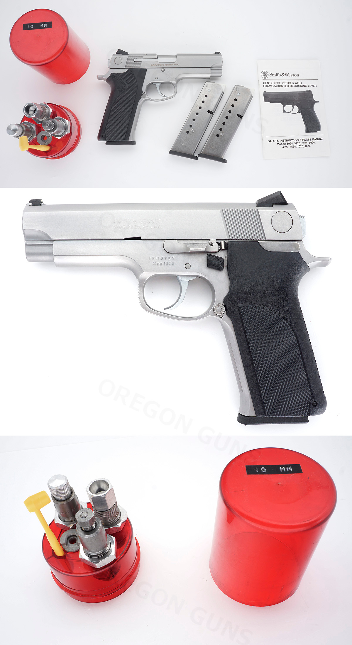 Smith & Wesson S&W Model 1076 Stainless Steel Semiauto 10 Mm Pistol ...
