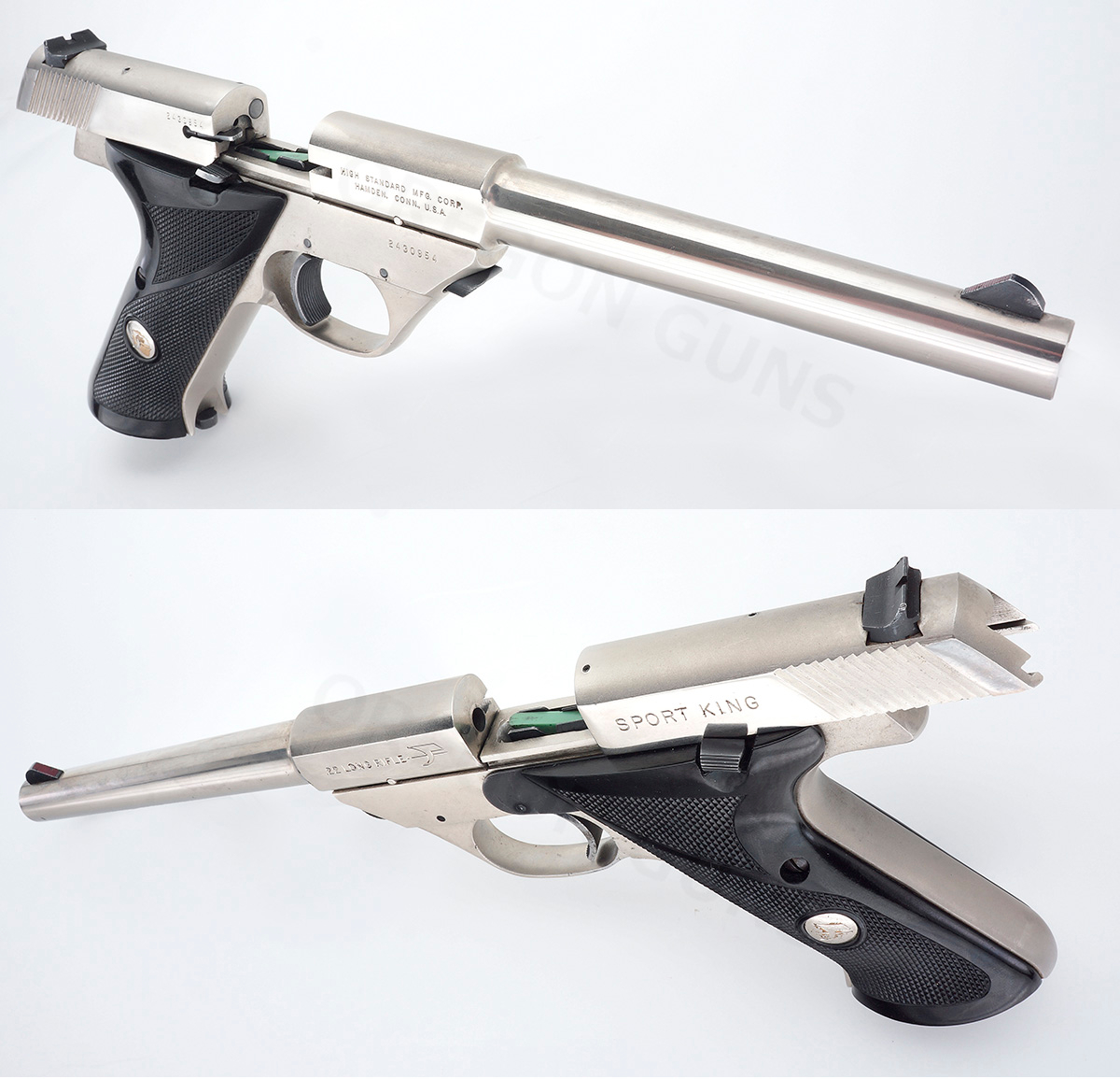 High Standard Sport King Nickel Finish Semi-Auto .22 Lr Pistol Vary ...