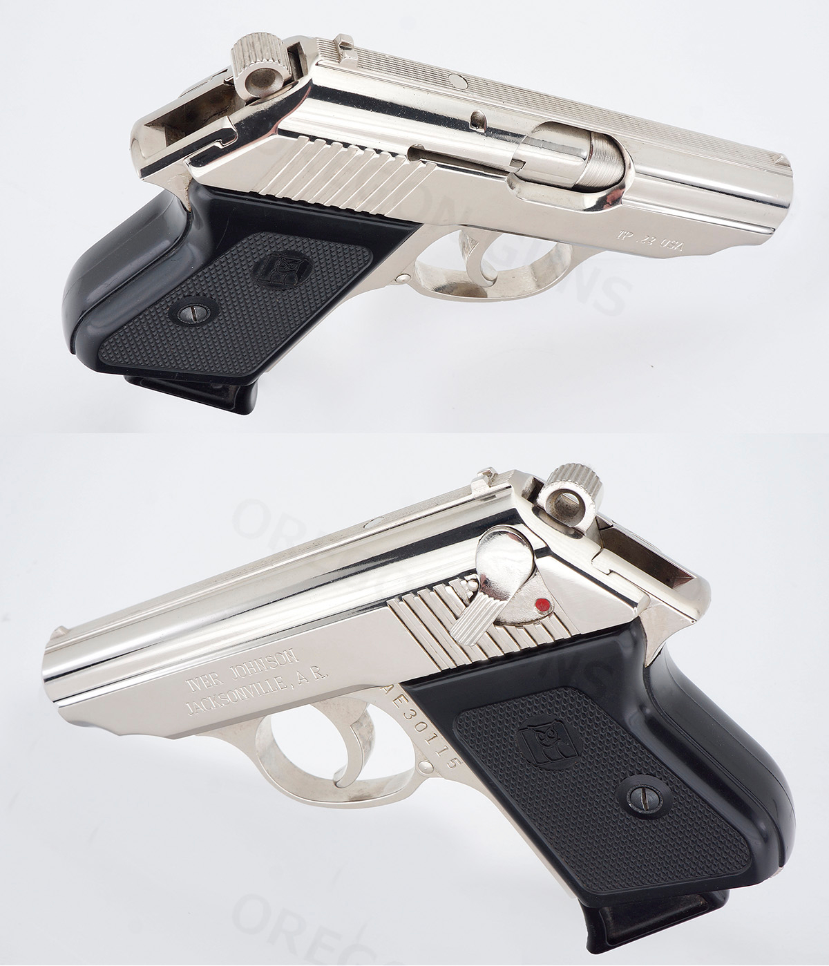 Iver Johnson Tp 22 Double Action Semiauto .22 Lr Nickel Finish Pistol ...