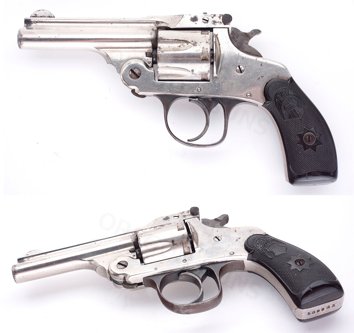 Forehand Arms Exposed Hammer Top-Break Nickel Revolver .32 S&W No Ffl ...