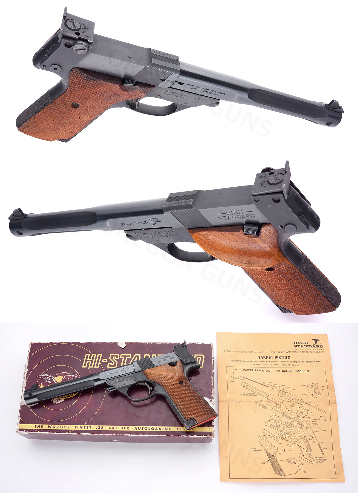 High Standard Model 106 Supermatic Citation Military Target .22 Lr ...