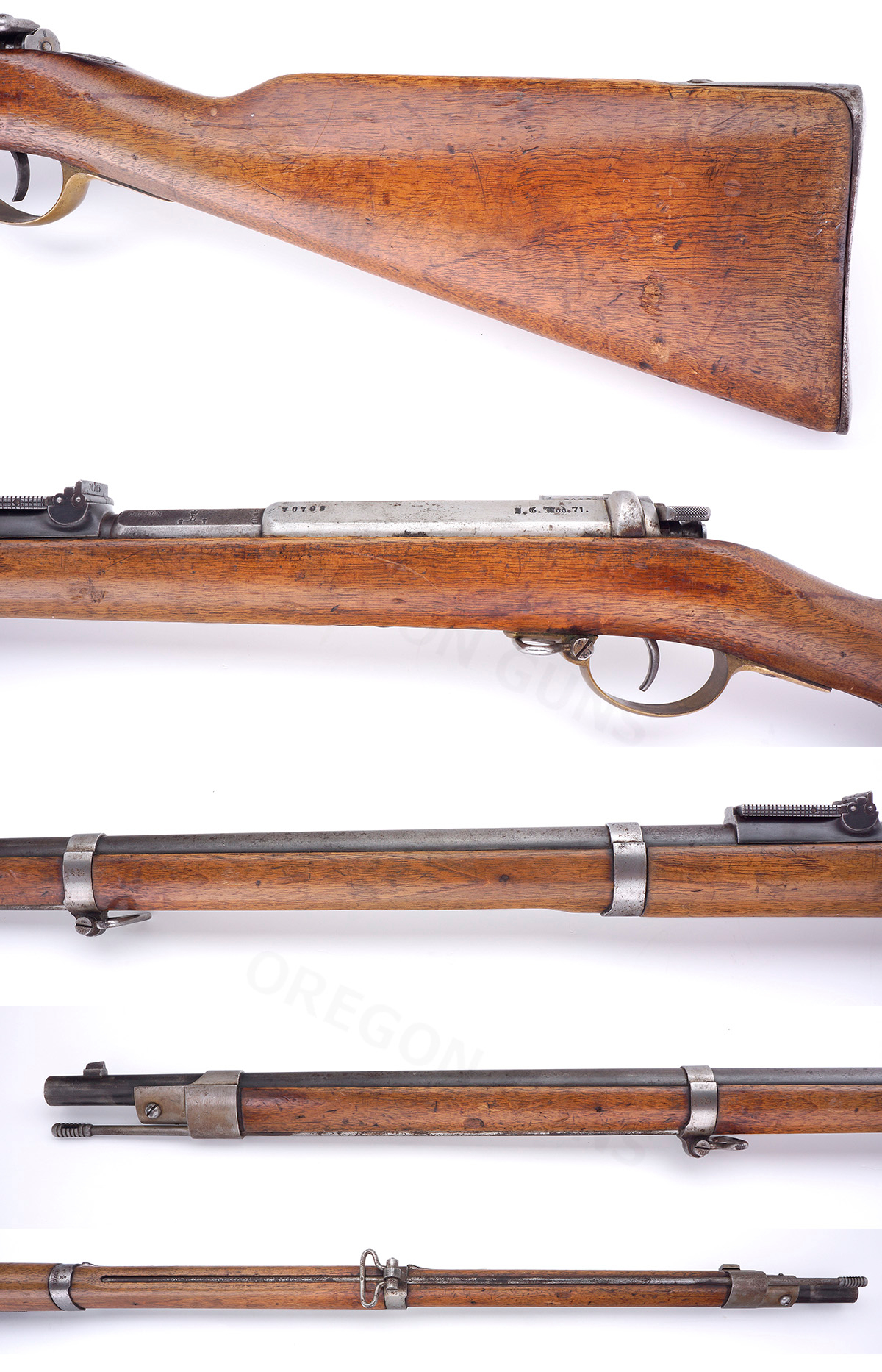 German Mauser I. G. Infanterie-Gewehr Model 71 Bolt Rifle 11 Mm Made ...