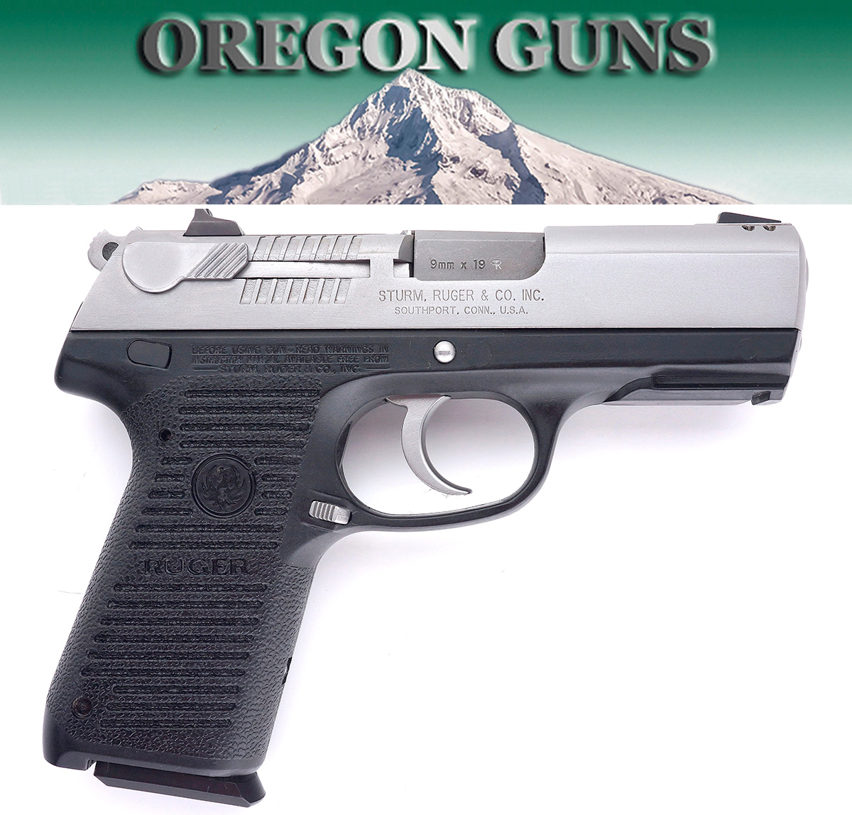 Ruger Model P95 9mm Stainless Steel Semiauto Pistol 15 Round Magazine ...