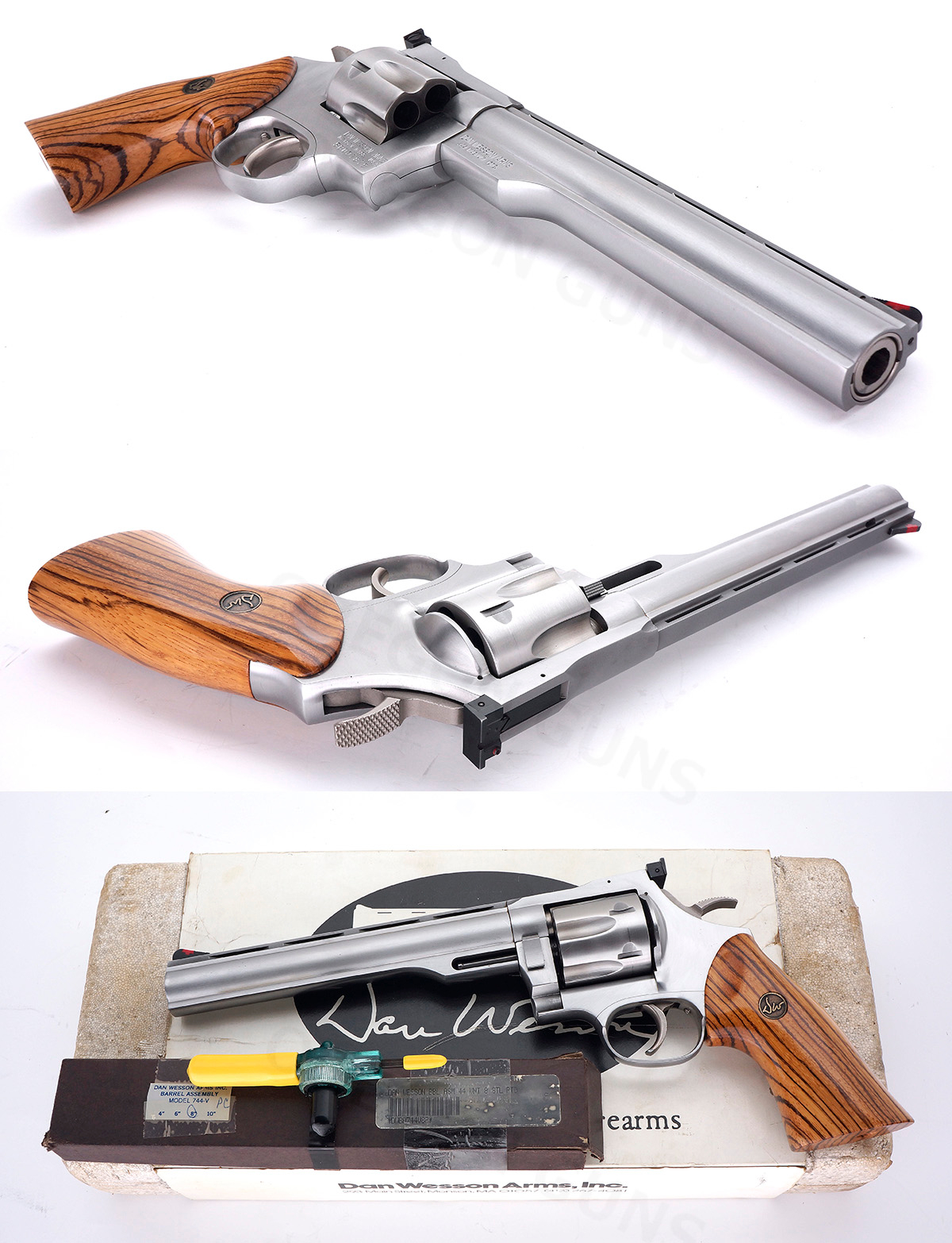 Dan Wesson Arms Model 744-V Stainless Steel Revolver .44 Magnum Sn ...