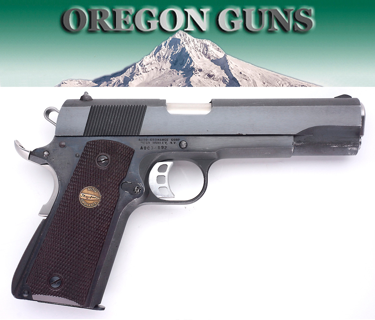 Auto-Ordnance 1911 Semiauto Pistol .45 Acp Sn# Aoc34892 .45 Acp For ...