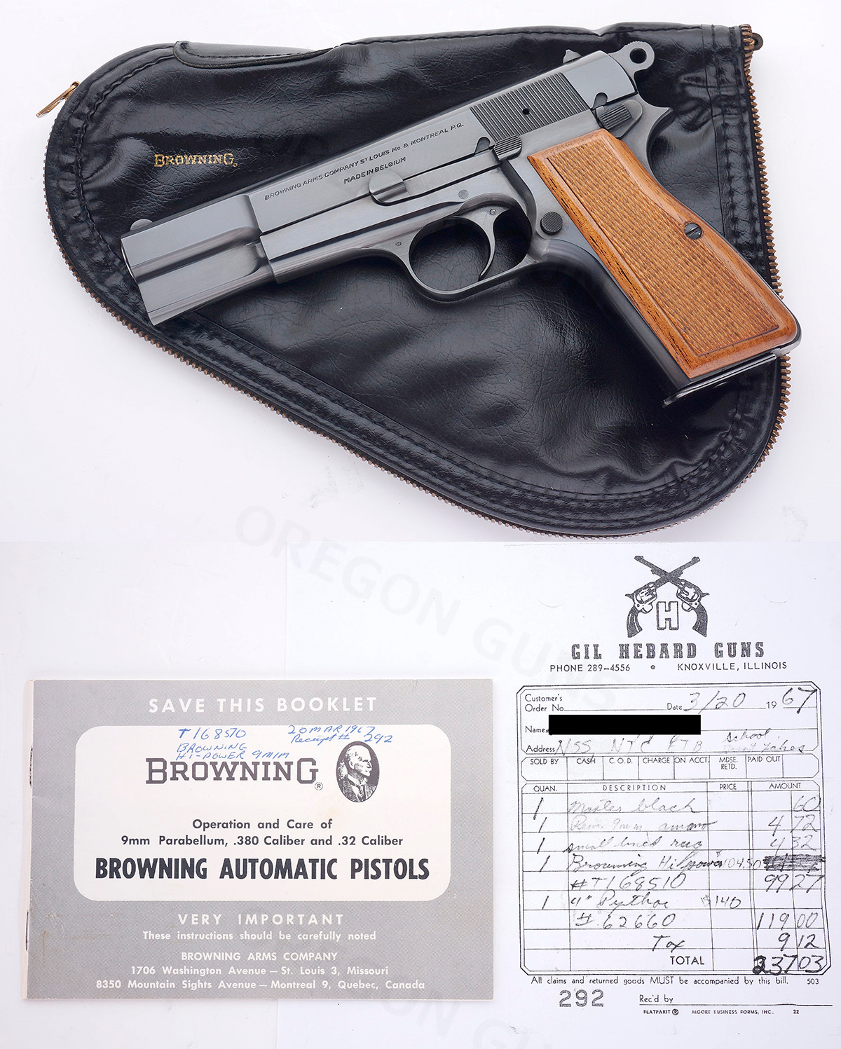 Browning Fn Hi-Power, Ring Hammer, External Extractor Semiauto 9mm ...