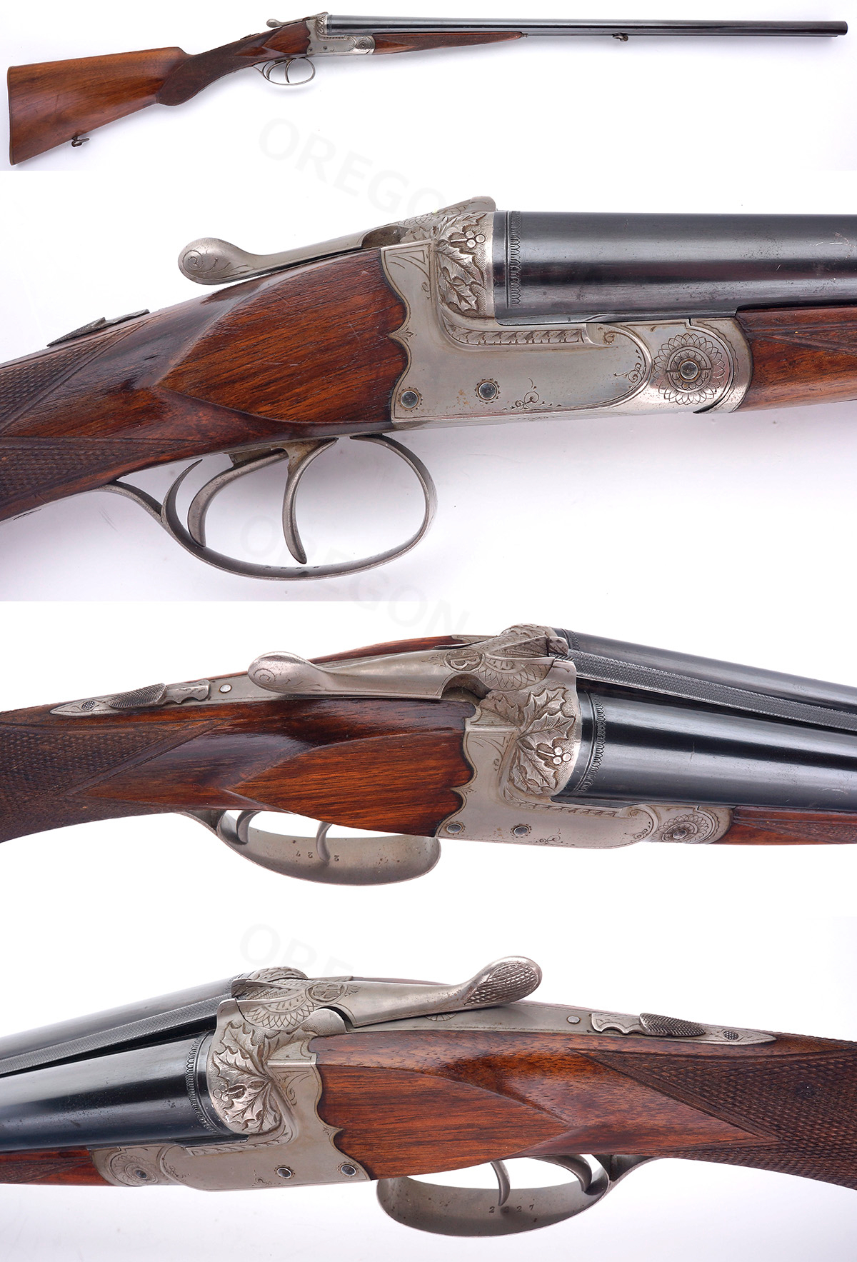 ACIER COMPRIME SUPERIEUR 16GA FRENCH DOUBLE TRIGGER SIDE BY SIDE C&R OK ...