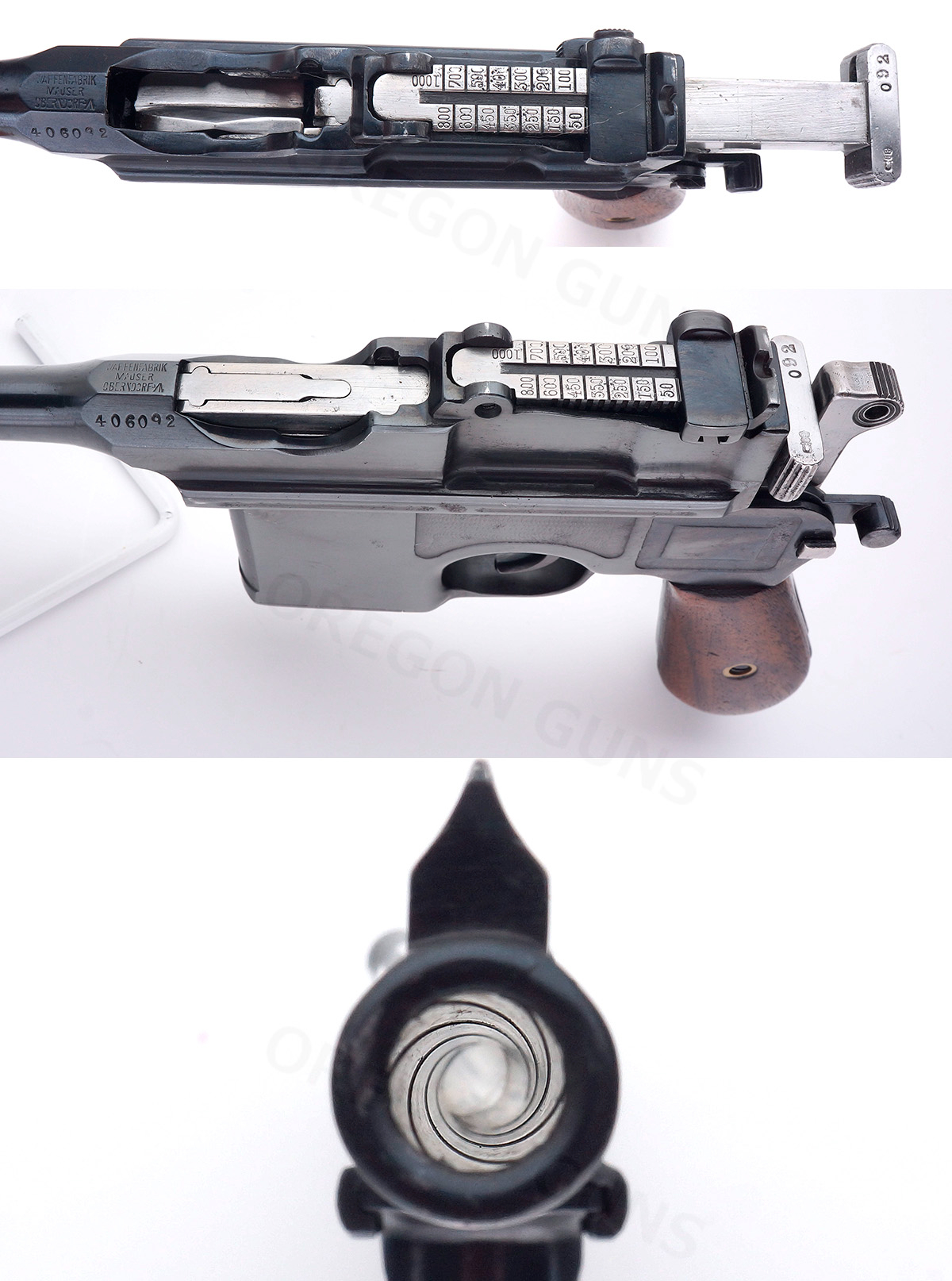 Mauser German Broomhandle Model C96 1896 7.63mm C&R Ok Sn# 406092 7 ...